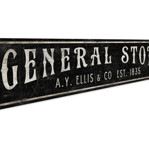 General Store EST Date - General Store Sign - Vintage Style Sign ...