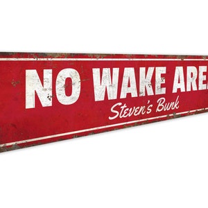 No Wake Area Sign - Kids Room Sign - Kids Room Decor - Vintage Style ...