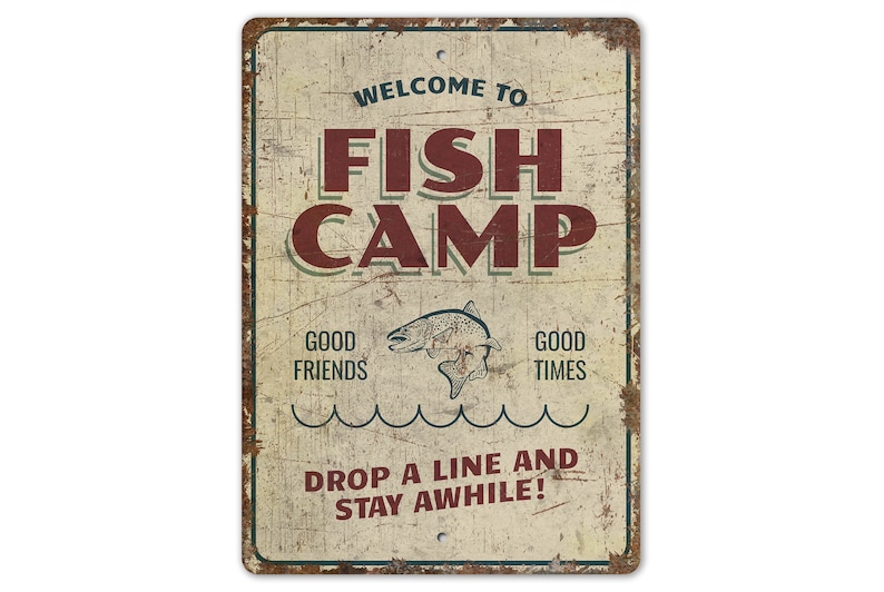 Welcome to Fish Camp - Fishing Camp Sign - Camping Lover Gift - Camp ...