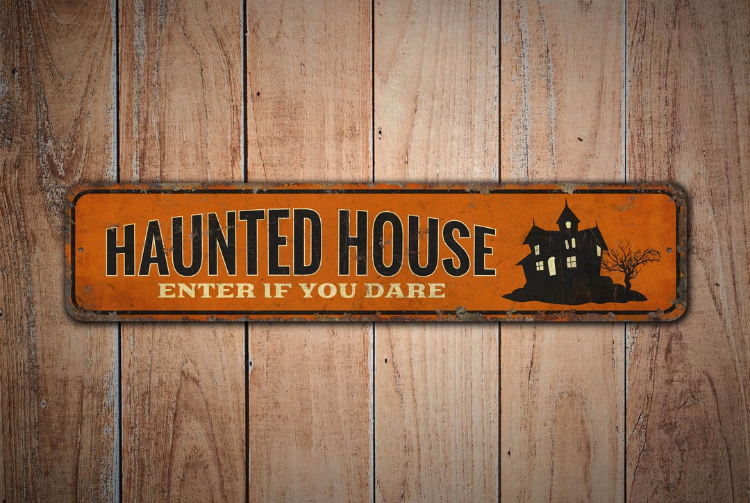 Haunted House - Haunted House Sign - Halloween Sign - Halloween Decor ...