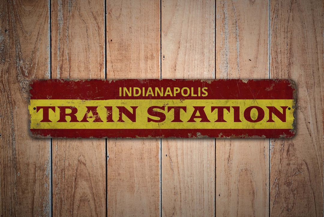 Train Station Sign Custom Train Station Train Station Decor Rail ...