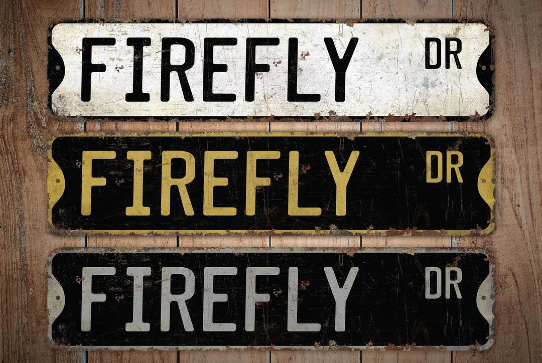 Firefly - Firefly Sign - Firefly Decor - Vintage Style Sign - Custom ...
