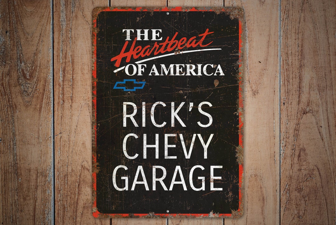 Chevy Garage Sign - Chevy Garage Decor - Chevy Garage - Classic Car ...