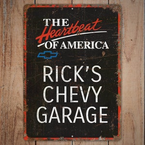 Chevy Garage Sign - Chevy Garage Decor - Chevy Garage - Classic Car ...