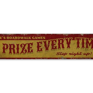 Boardwalk Sign - Boardwalk Game Sign - Custom Boardwalk - A Prize Every ...