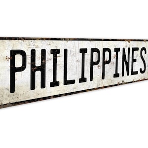 Philippines - Philippines Sign - Philippines Decor - Vintage Style Sign ...