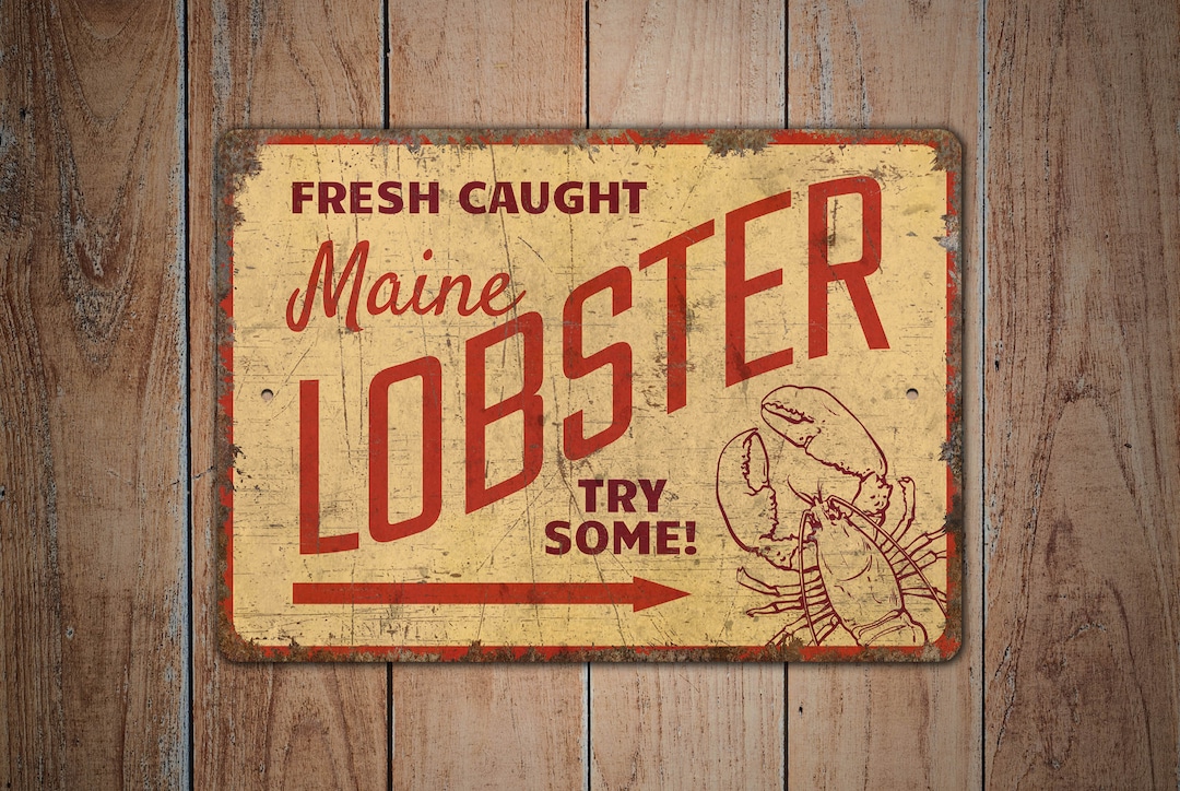 Fresh Caught Lobster - Fresh Lobster Sign - Fresh Lobster - Lobster ...