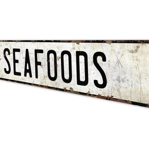 Seafood Sign Seafood Restaurant Seafood Decor Custom Seafood Sign ...