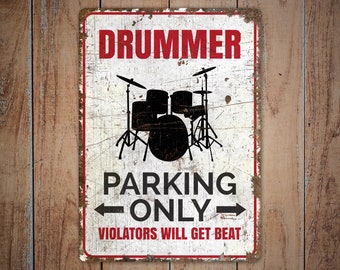 Drummer novelty Sign Parking Signs Drum Sticks Gift - Etsy