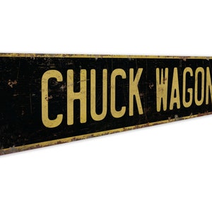 Chuck Wagon - Chuck Wagon Sign - Vintage Style Sign - Chuck Wagon Decor ...