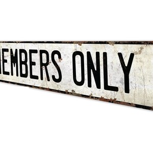 Members Only Sign - Members Only - Members Only Decor - Vintage Style ...