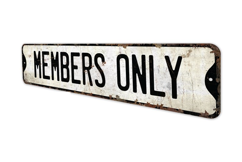 Members Only Sign - Members Only - Members Only Decor - Vintage Style ...