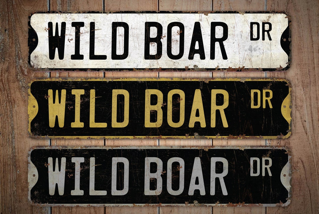 Wild Boar - Wild Boar Lover Gift - Wild Boar Sign - Wild Boar Decor ...