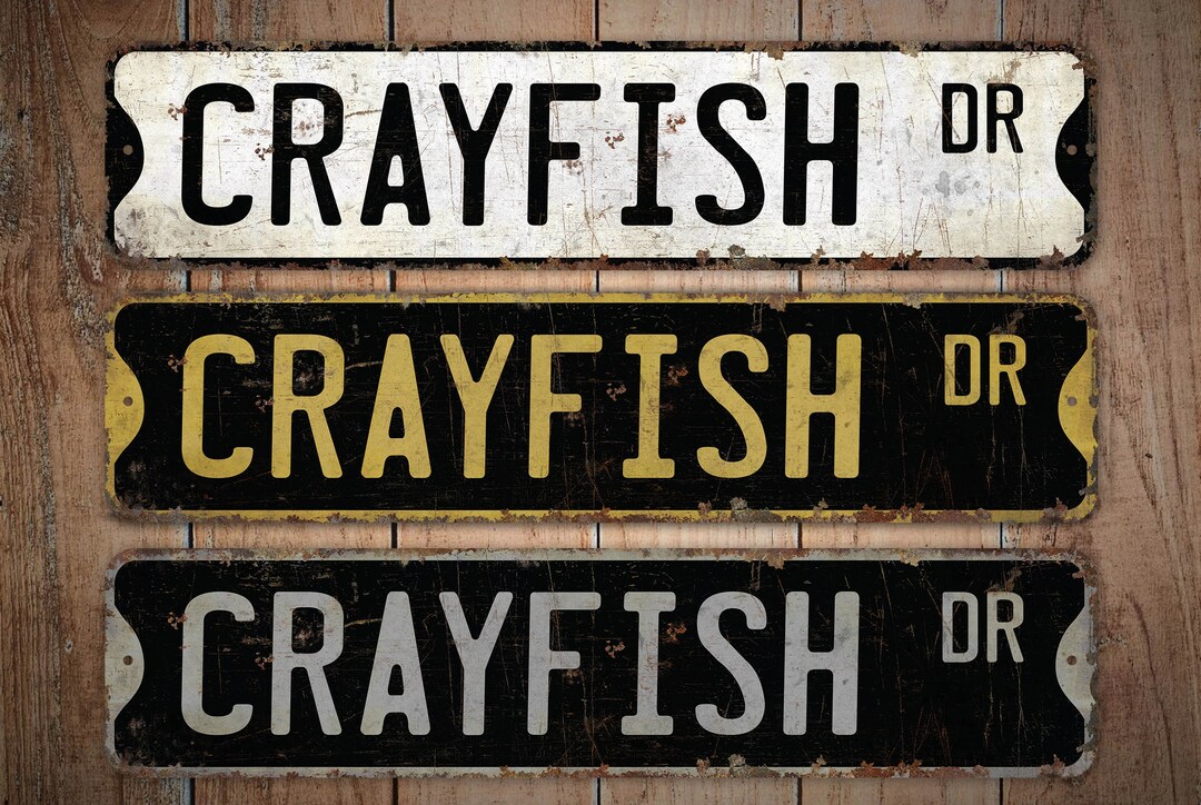 Crayfish - Crayfish Sign - Crayfish Decor - Vintage Style Sign - Custom ...