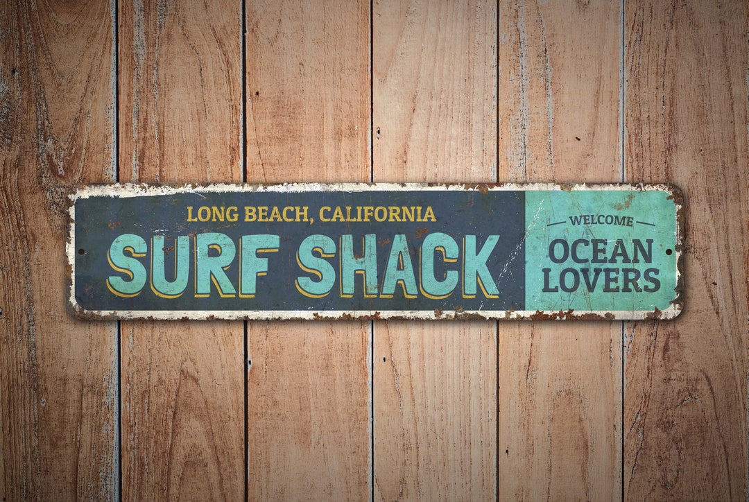 Surf Shack Sign - Surf Shack - Surf Shack Decor - Vintage Style Sign ...
