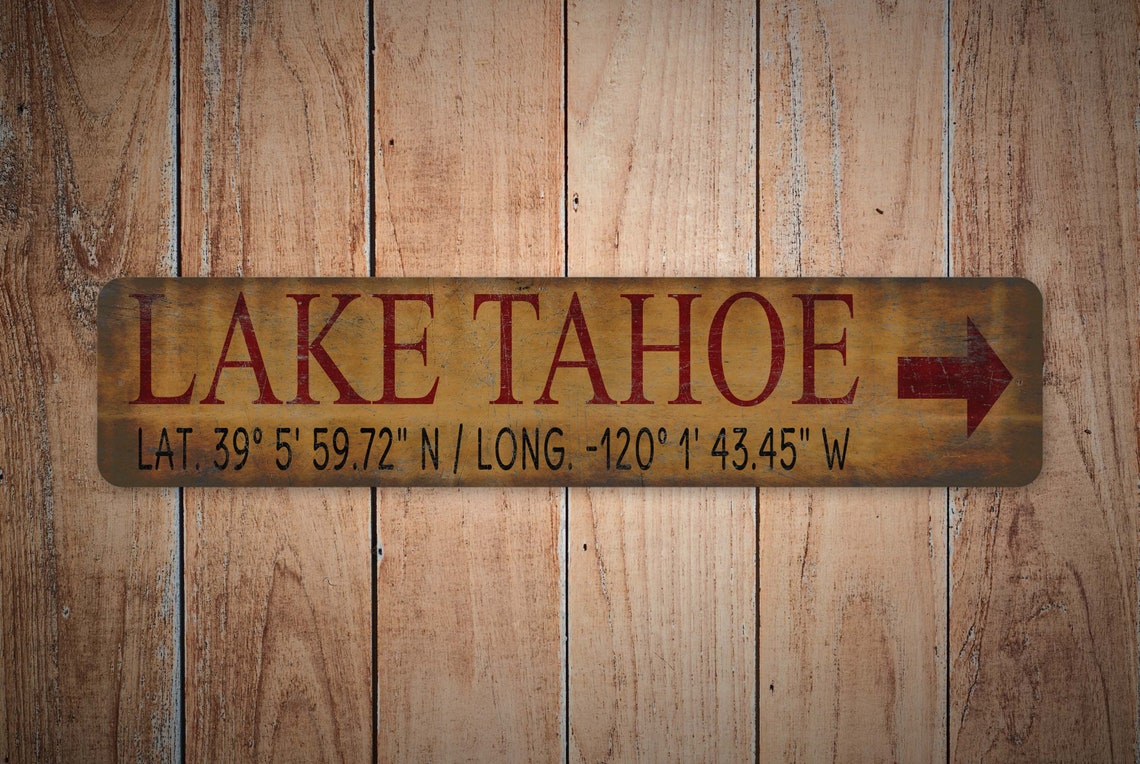Lake Lat Long Sign - Lake Direction Sign - Lat Long Sign - Lake ...