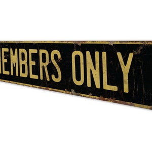 Members Only Sign - Members Only - Members Only Decor - Vintage Style ...
