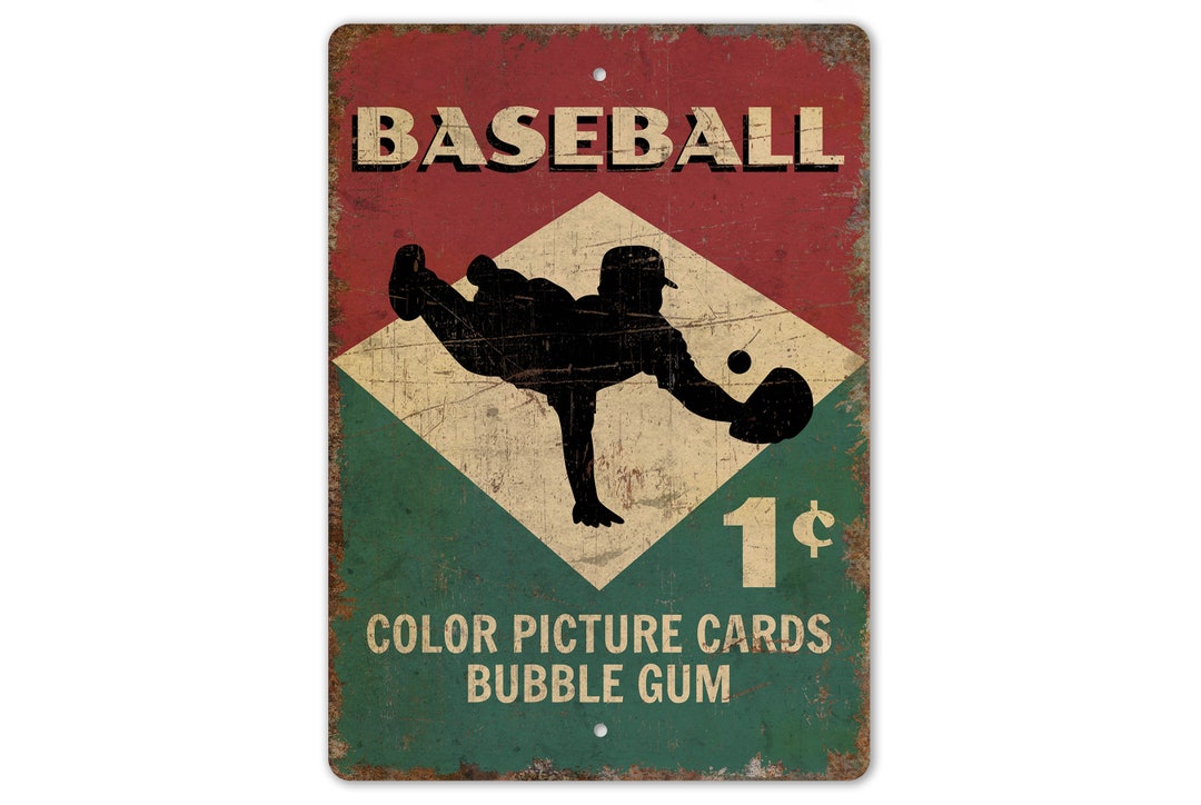 Baseball Color Picture Cards - Baseball Player Gift - Baseball Sign ...