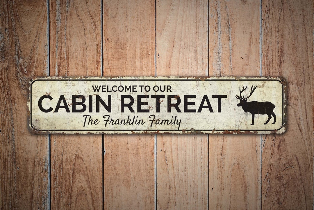 Cabin Retreat - Cabin Retreat Decor - Cabin Retreat Sign - Vintage ...