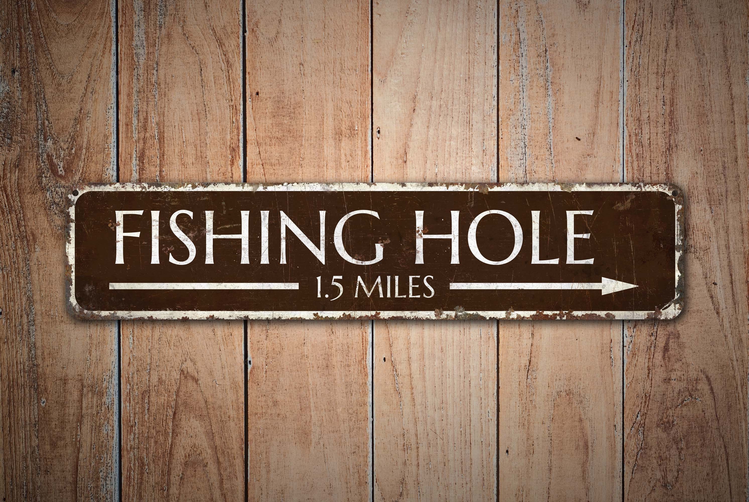 Fishing Hole Sign - Fishing Hole Decor - Custom Fishing Hole - Custom ...