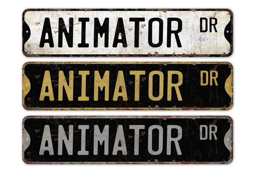 Animator - Animator Sign - Animator Decor - Vintage Style Sign - Custom ...