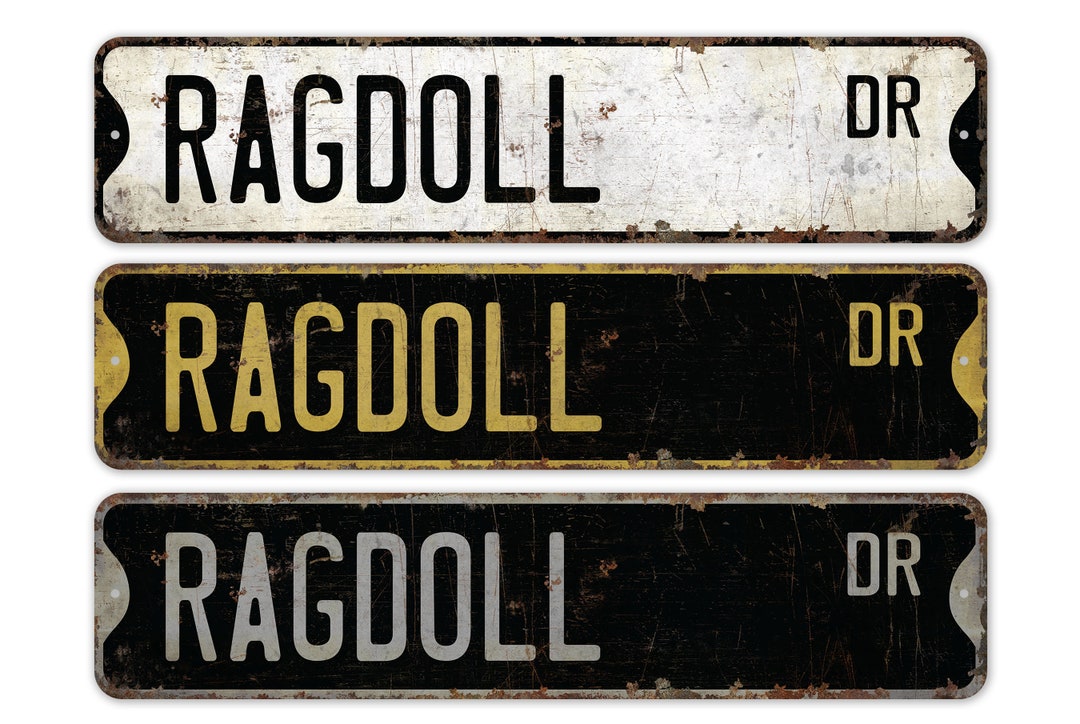 Ragdoll Dr - Ragdoll Sign - Ragdoll Decor - Custom Ragdoll Sign ...