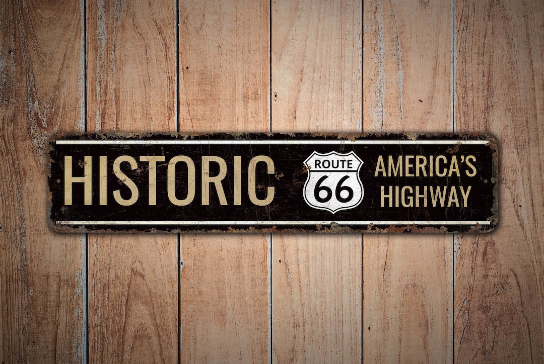 Historic Route 66 - Route 66 Sign - Historic Route 66 Decor - Route 66 ...