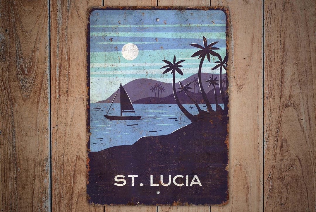 St Lucia Sign - Caribbean Island Sign - Saint Lucia Gift - Beach Decor ...