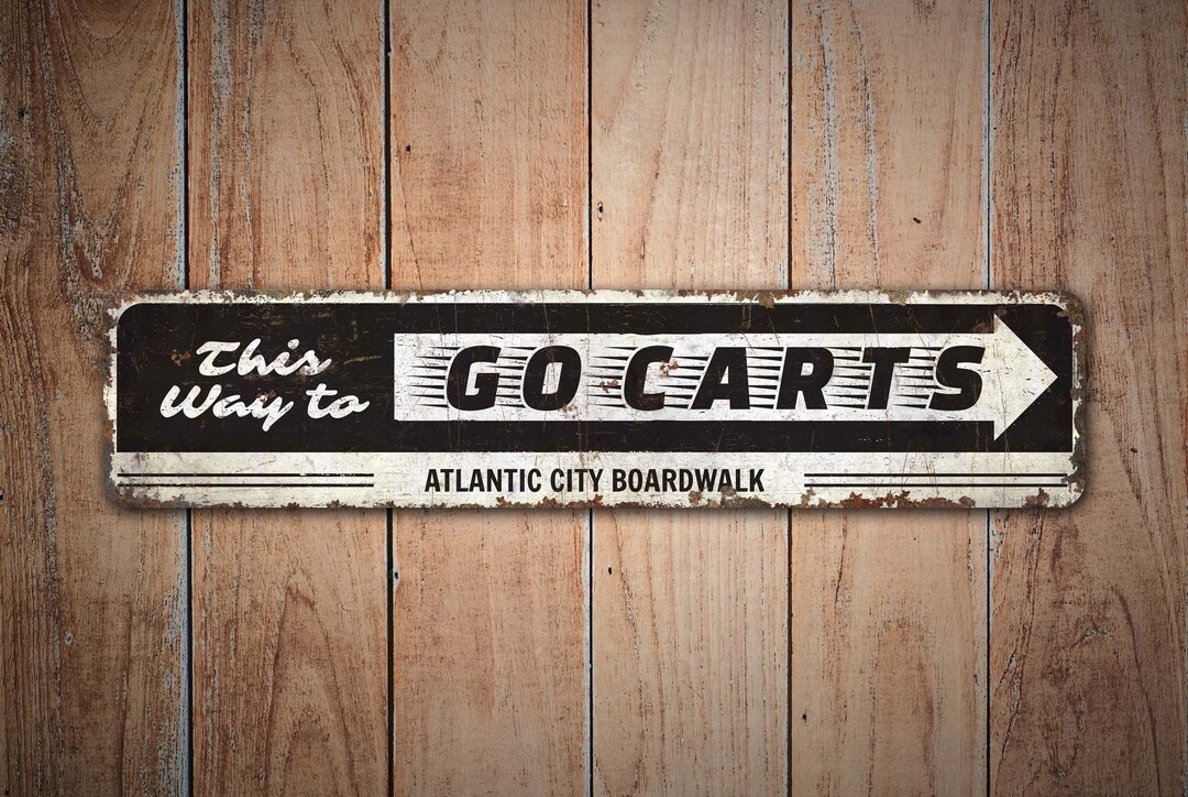 Go Carts Sign Go Carts Decor Custom Go Carts Vintage Style Sign Go ...