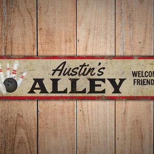 Bowling Alley Sign - Kids Room Sign - Kids Room Decor - Vintage Style ...