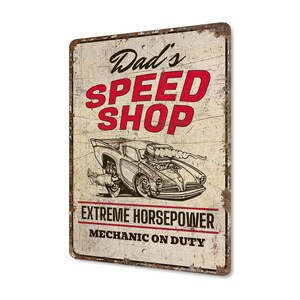 Dad's Speed Shop - Speed Shop Sign - Speed Shop Decor - Motor Garage ...