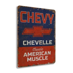 Classic American Muscle - Chevy Chevelle - Car Show Sign - Chevy ...