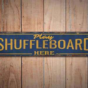Shuffleboard Played Here - Shuffleboard Sign - Shuffleboard Decor ...