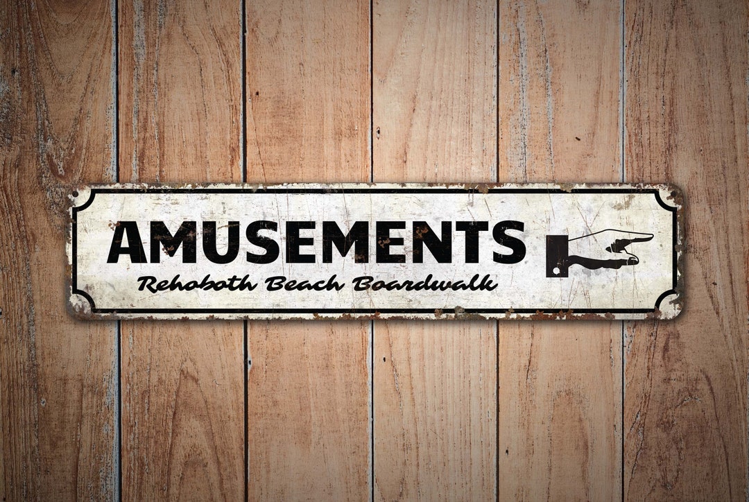 Amusement Sign - Vintage Style Sign - Custom Amusement - Boardwalk ...
