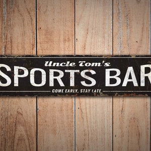 Sports Bar Sign - Sports Bar Decor - Custom Bar Sign - Vintage Style ...
