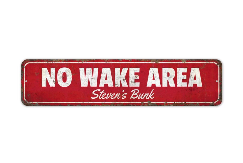No Wake Area Sign - Kids Room Sign - Kids Room Decor - Vintage Style ...