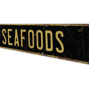 Seafood Sign Seafood Restaurant Seafood Decor Custom Seafood Sign ...