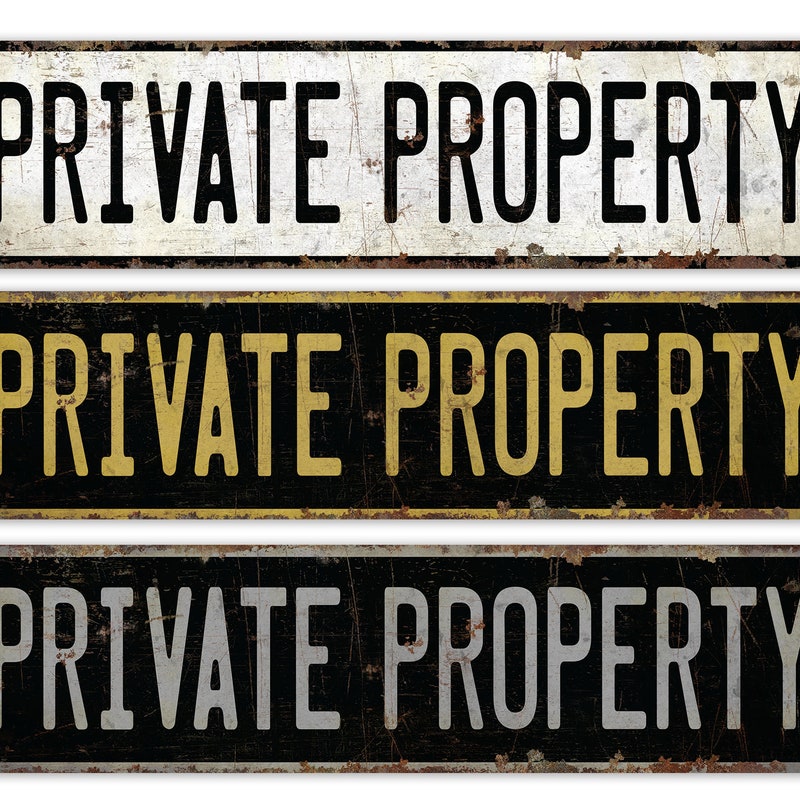 Private Property Sign - Etsy