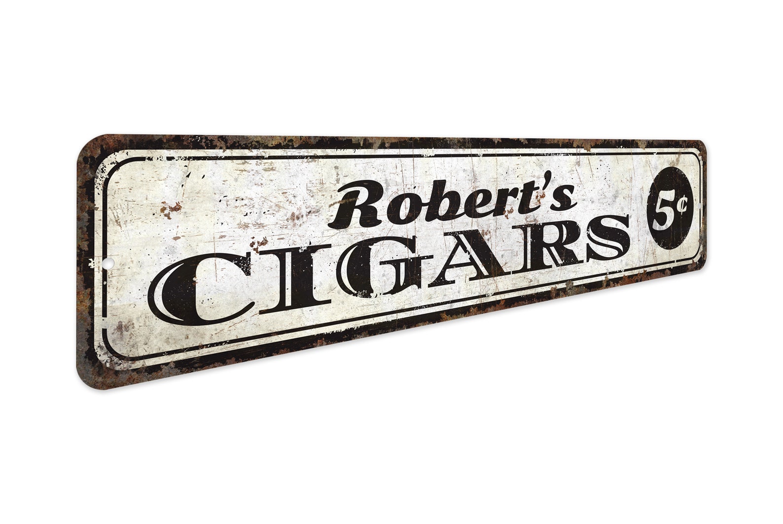 5 Cent Cigar Sign - Custom Cigars Sign - Vintage Style Sign - Cigars 5 ...