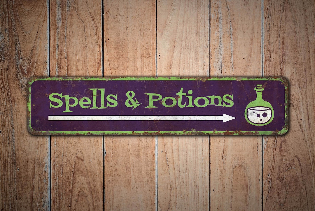 Spells and Potion - Spells and Potion Sign - Halloween Sign - Halloween ...