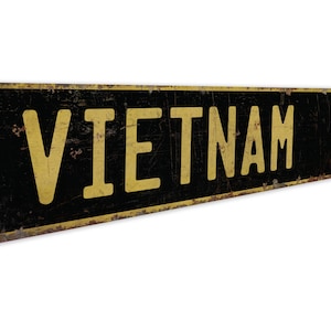 Vietnam - Vietnam Sign - Vietnam Decor - Vintage Style Sign - Custom ...
