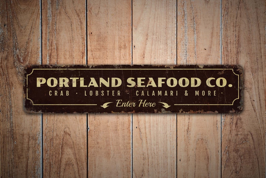 Seafood Sign Seafood Restaurant Seafood Decor Custom Seafood Sign ...