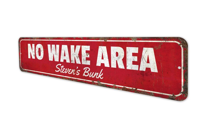 No Wake Area Sign - Kids Room Sign - Kids Room Decor - Vintage Style ...