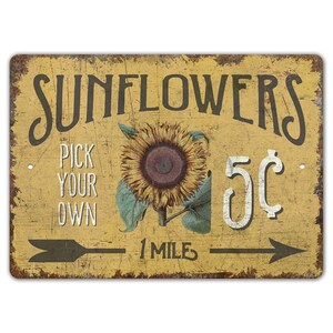 Pick Your Own Sunflowers - Pick Sunflowers Sign - Pick Sunflowers ...