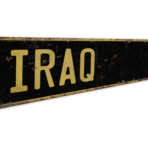Iraq - Iraq Sign - Iraq Decor - Vintage Style Sign - Custom Street Sign ...