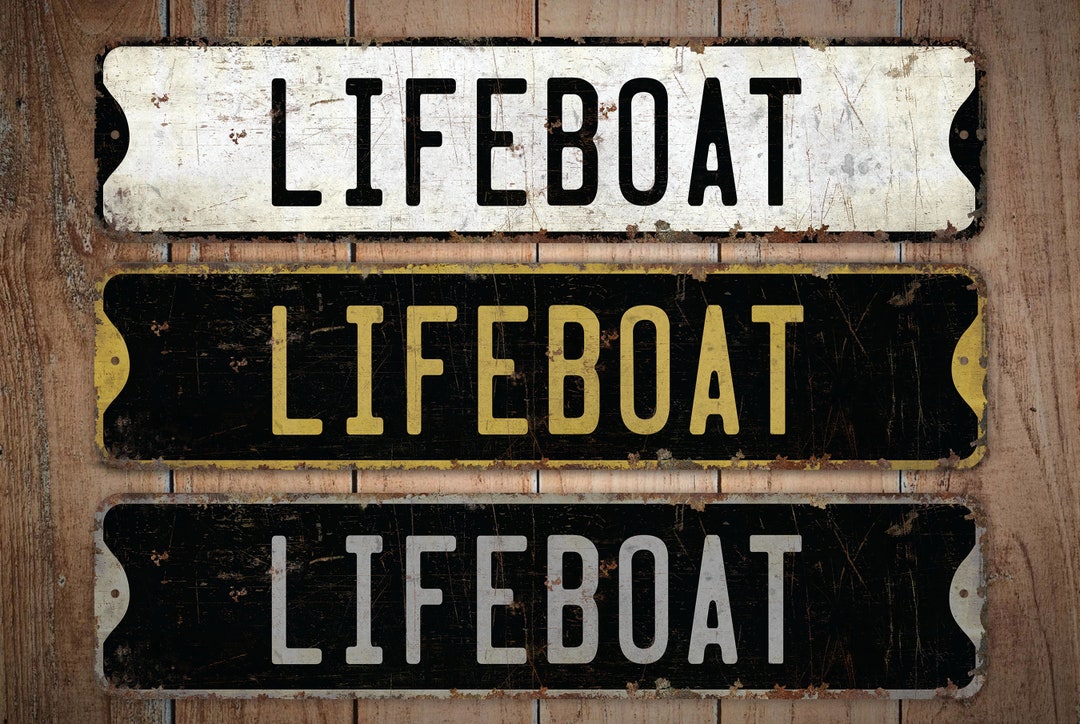 Lifeboat - Lifeboat Sign - Lifeboat Decor - Vintage Style Sign - Custom ...
