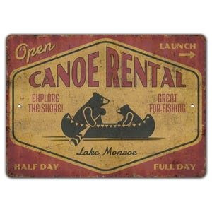 Canoe Rental Sign - Canoe Rental Decor - Canoe Rental Shop - Custom ...