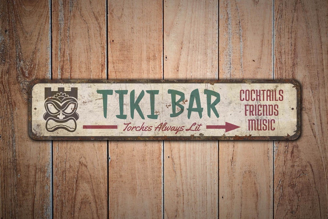 Tiki Bar Sign - Tiki Bar Decor - Beer Bar Sign - Custom Tiki Bar Sign ...