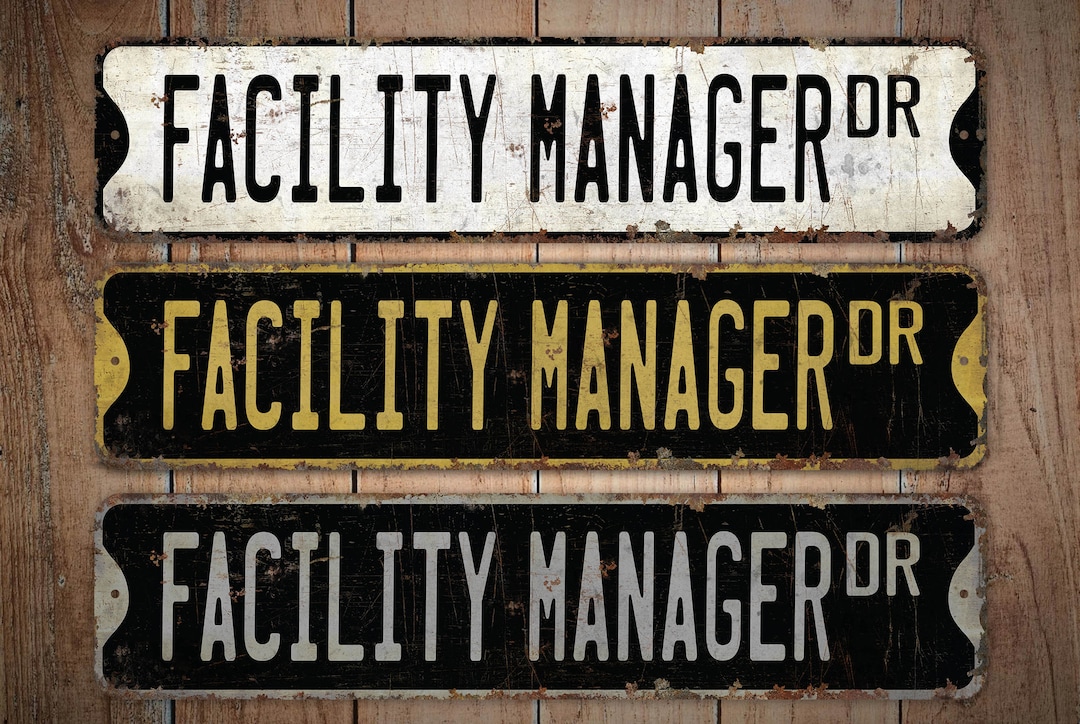 Facility Manager Facility Manager Sign Facility Manager Decor Vintage ...