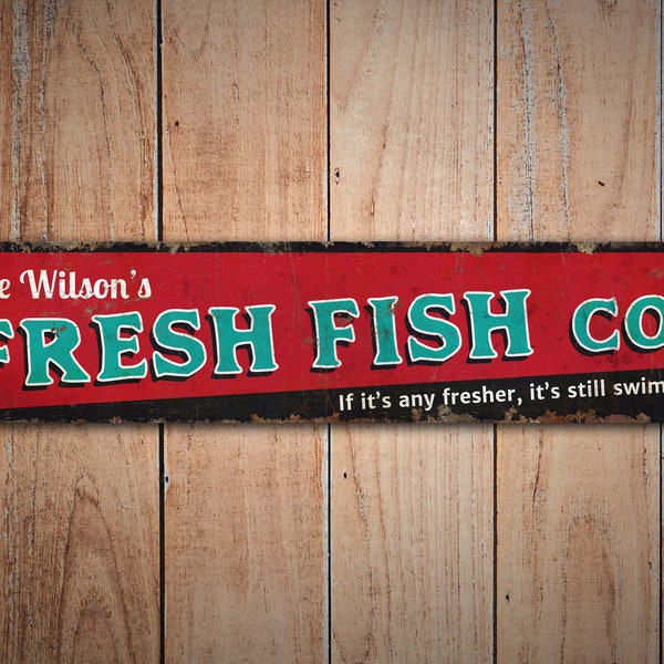 Fresh Fish Sign - Etsy